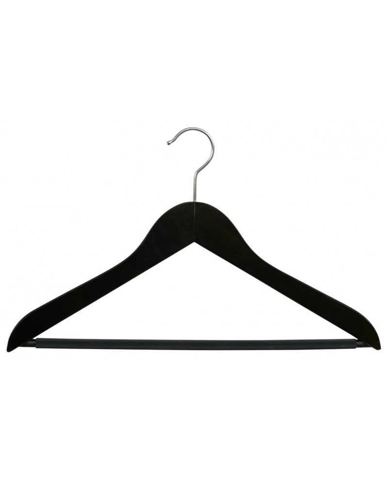 Lot de 50 cintres bois en hêtre 45 cm avec barre | Boutique du cintre